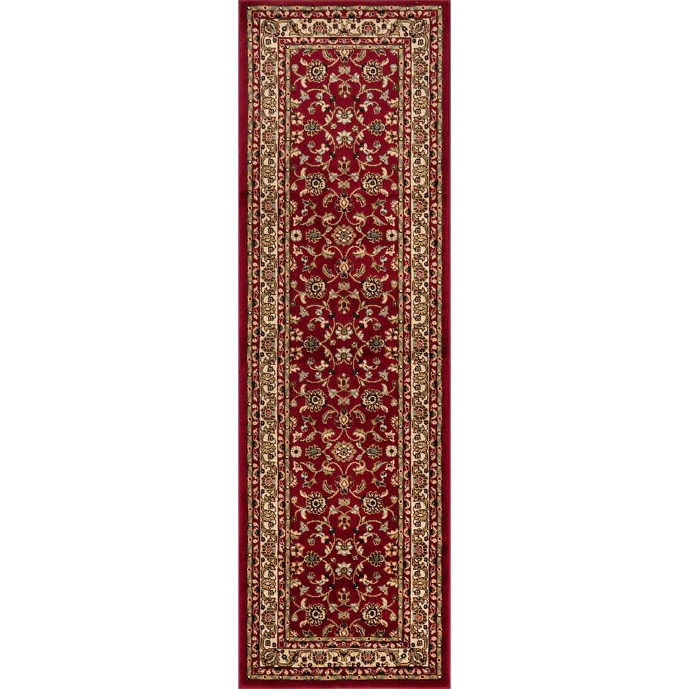 TrafficMaster Marash Red 2 ft. x 7 ft. Runner Rug 99302 - The Home Depot