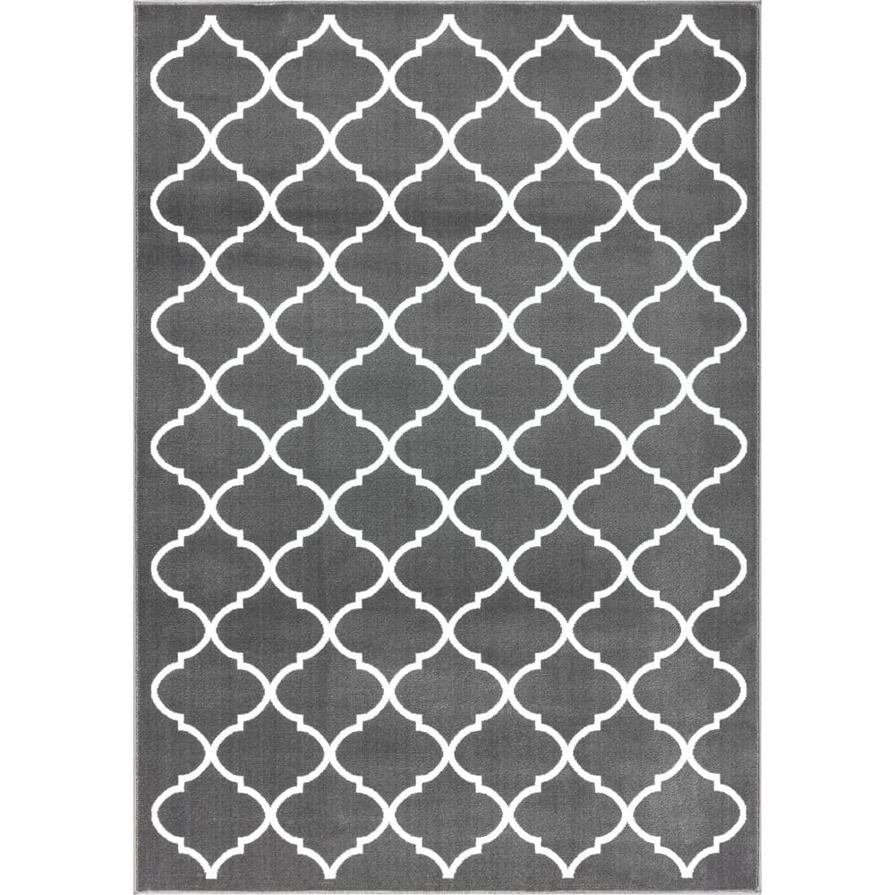 SUSSEXHOME Area Rugs Modern Desing for Living Room 2 x 3 Gray/White ...