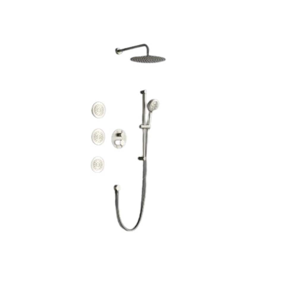 Lukvuzo Jet Shower System with Bodysprays Hand Shower and Slide Bar in ...