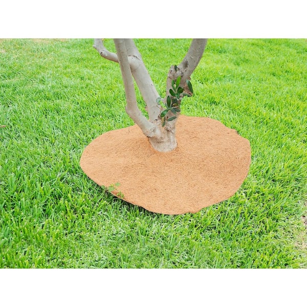 Organic Mulch Tree Ring Coconut Fibers Tree Mulch Ring Protector Mat