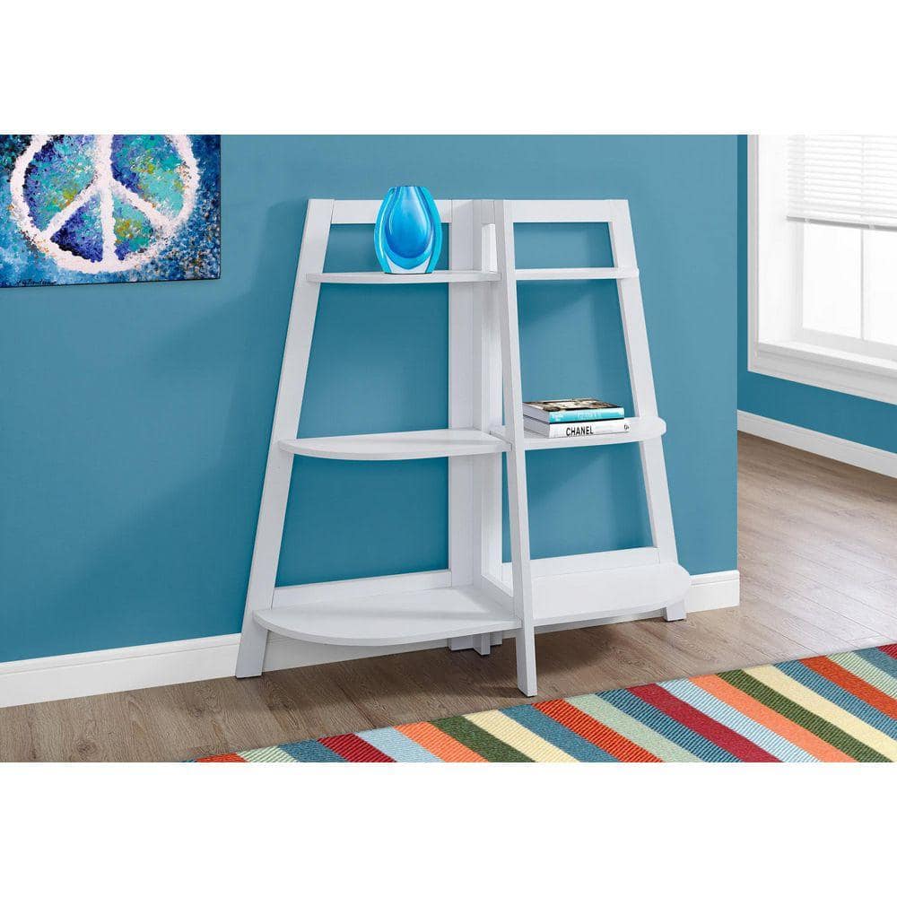 Reviews for 47 in. Tall White Engineered Wood 6-Shelf Etagere Bookcase ...