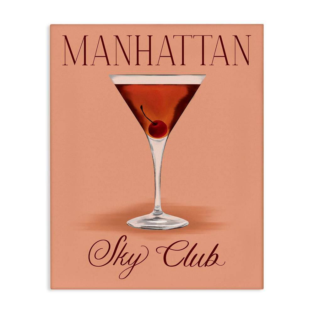 Stupell Industries Manhattan Sky Club Drink by Hey Bre! Creative Studio ...