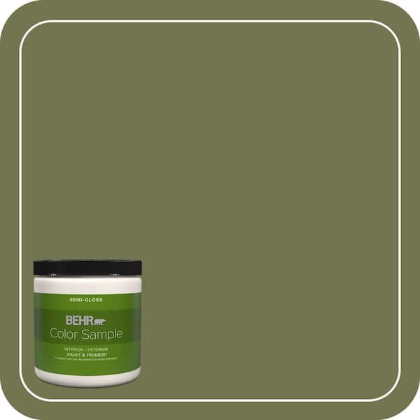 BEHR PREMIUM PLUS 8 oz. #S360-6 Secret Meadow Semi-Gloss Interior ...