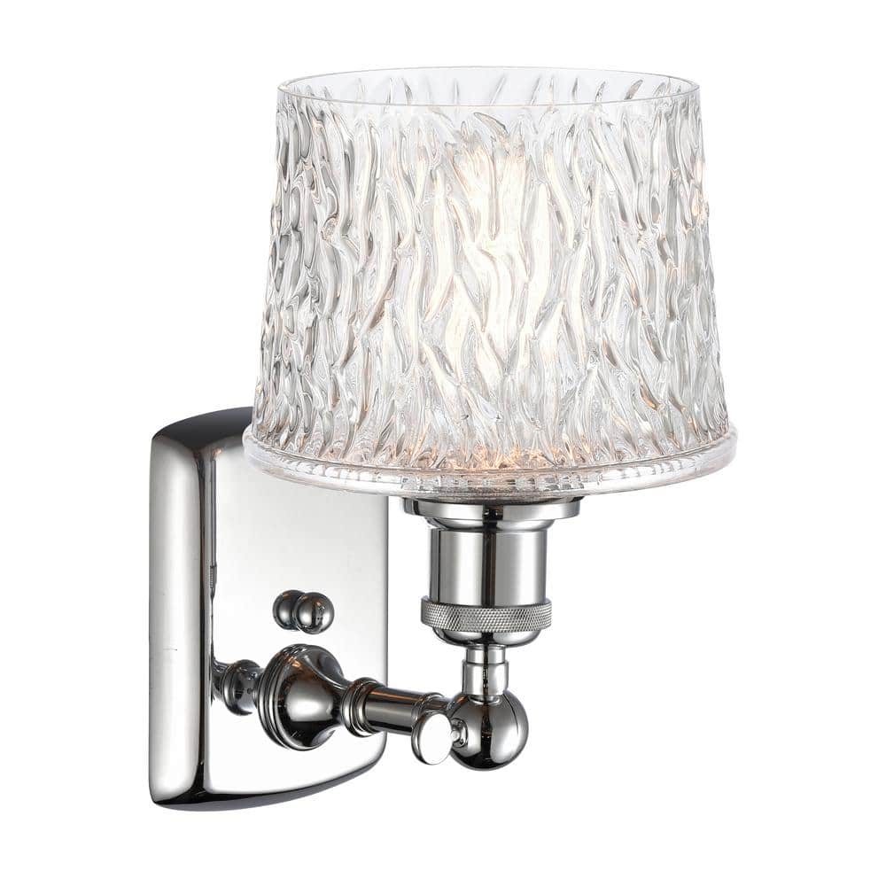 Innovations Niagra 1-Light Polished Chrome, Clear Wall Sconce with ...