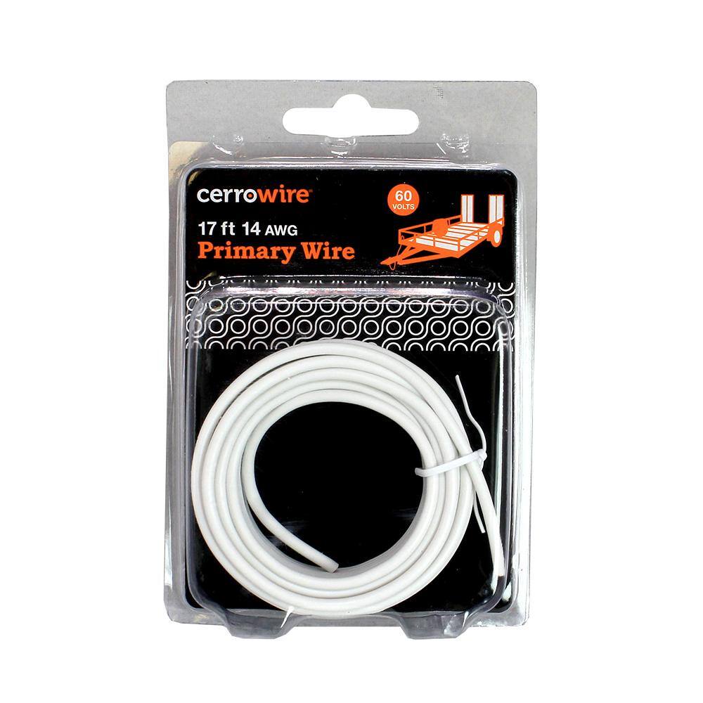 Cerrowire 17 ft. 14 Gauge White Stranded Primary Wire 207-3402R17 - The ...
