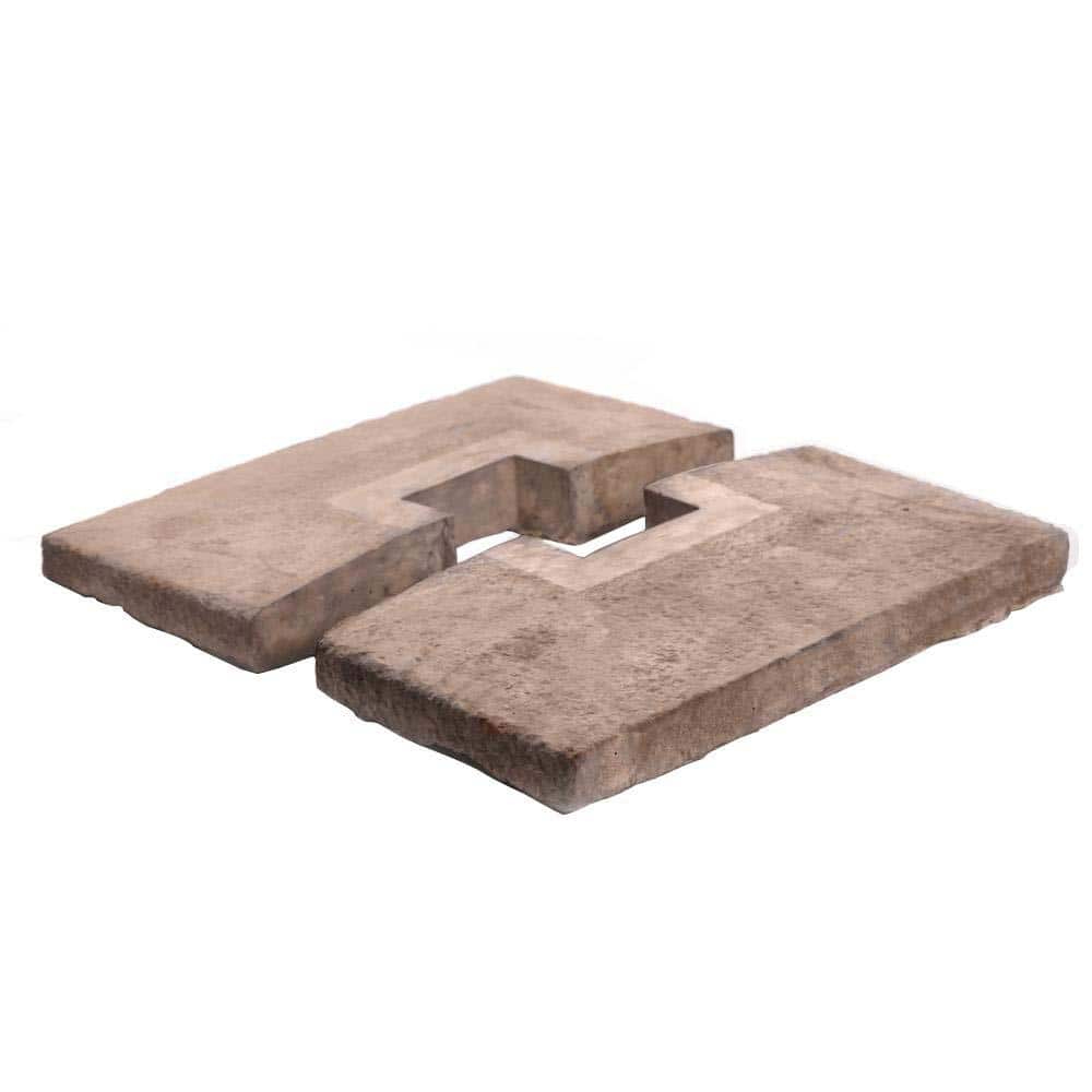 ClipStone Cream Peaked Split Column CapStone 18 in x 18 in for 4x4 Post ...