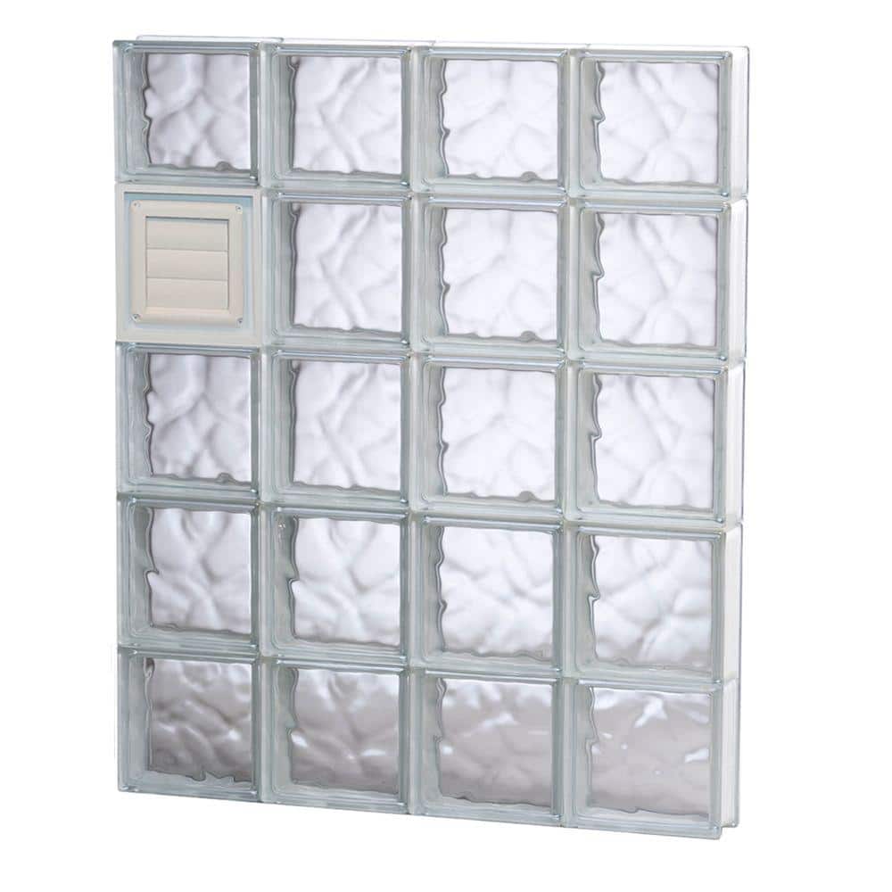 Clearly Secure 31 in. x 38.75 in. x 3.125 in. Frameless Wave Pattern ...
