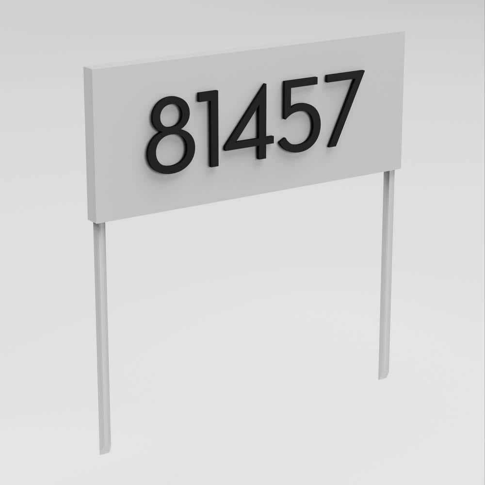 POST & PORCH Hi Neighbor Rectangle Address Yard Sign neighbor-white ...