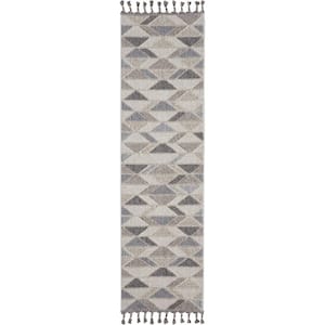 Nourison Paxton Taupe 2 ft. x 8 ft. Geometric Contemporary Kitchen ...