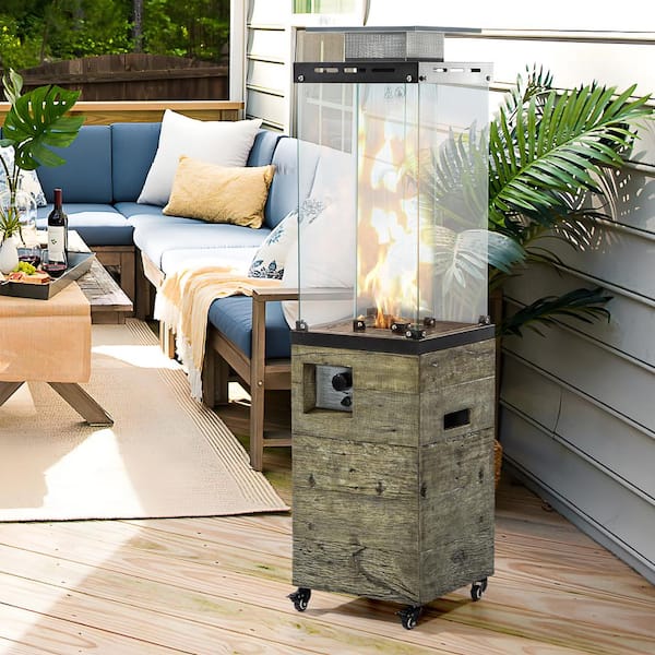 Gardenbee 41,000 BTU Antique Green Propane Gas Outdoor Patio Heater ...