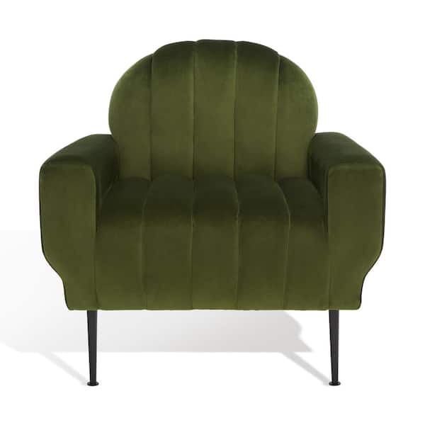SAFAVIEH Josh forest Green/Black Accent Chair SFV5021C - The Home Depot