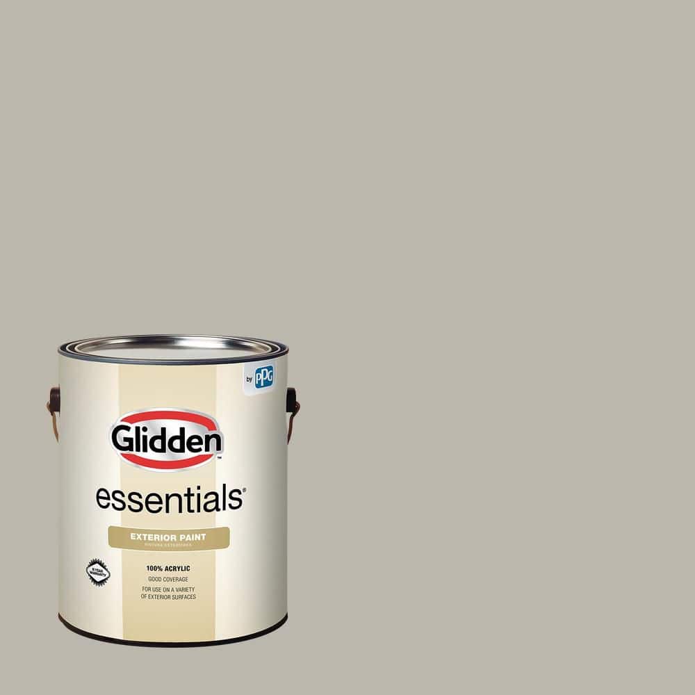 Glidden Essentials 1 gal. PPG1007-3 Ghost Writer Satin Exterior Paint ...