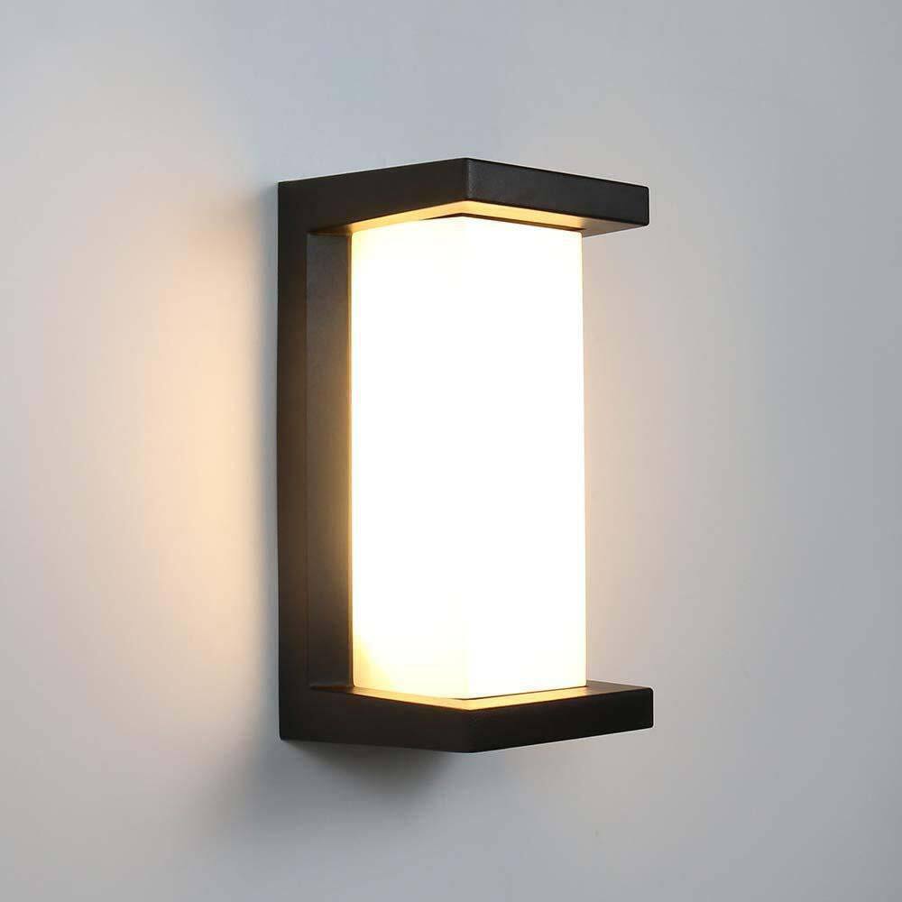 YANSUN 30-Watt Black Rectangle Integrated LED Indoor/Outdoor Wall ...