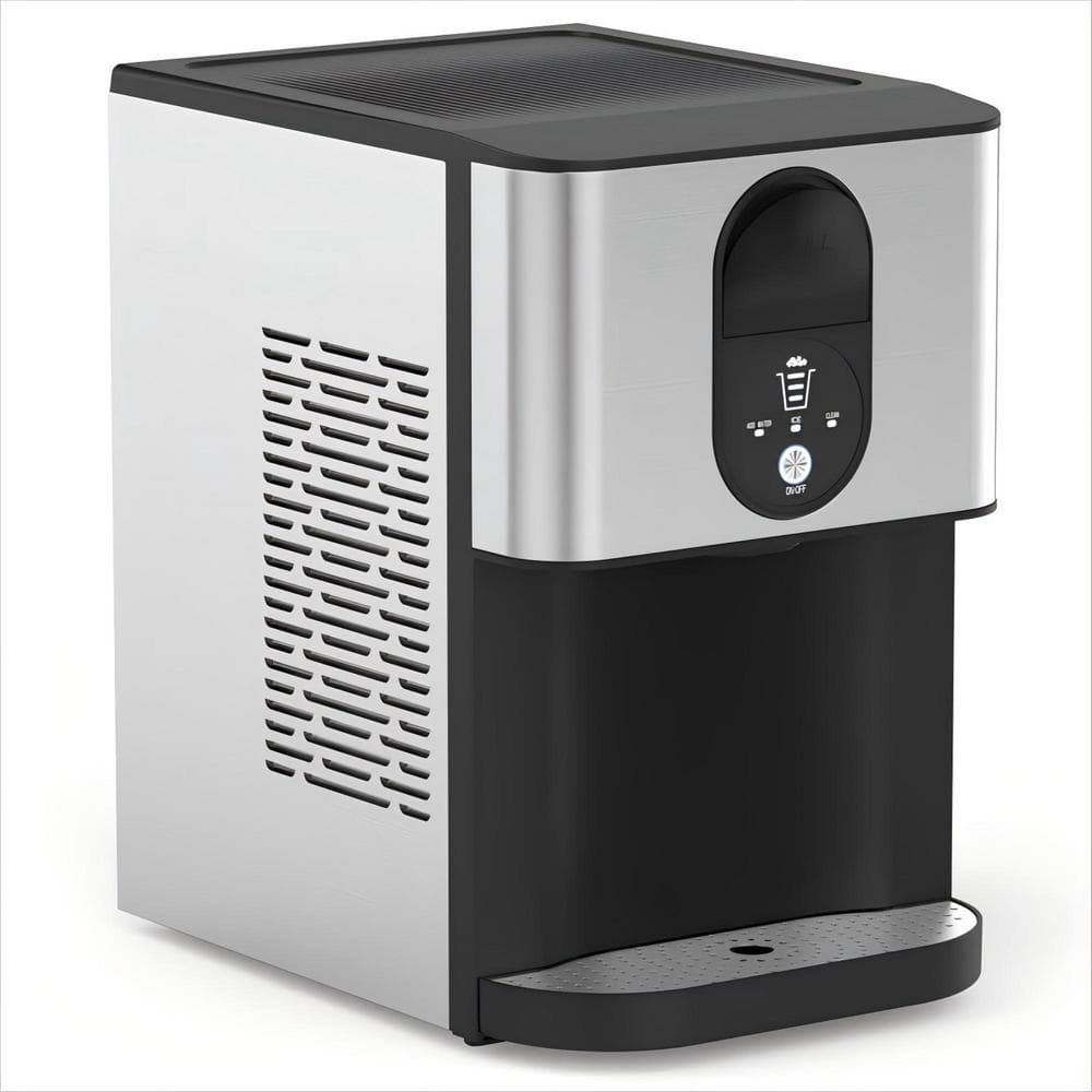 COWSAR 10.63 in. 44 lbs. Countertop or Portable Nugget/Pebble Ice Maker ...