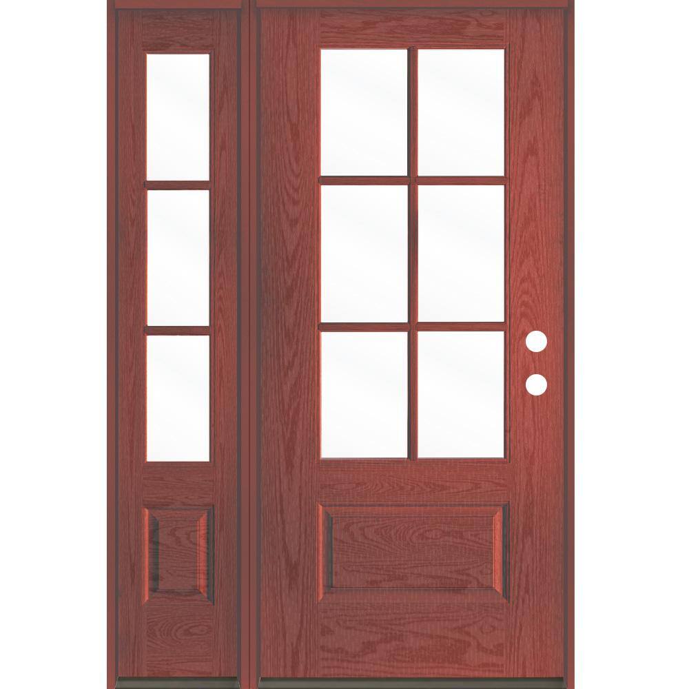 Krosswood Doors UINTAH Farmhouse 50 in. x 79 in. 6-Lite Left-Hand ...