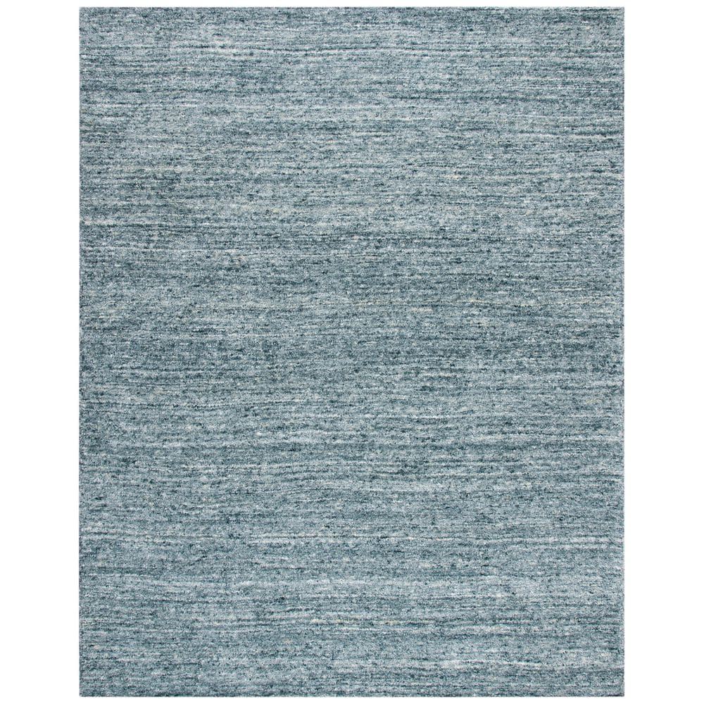 SAFAVIEH Himalaya Blue/Gold 8 ft. x 10 ft. Solid Color Area Rug HIM413F ...