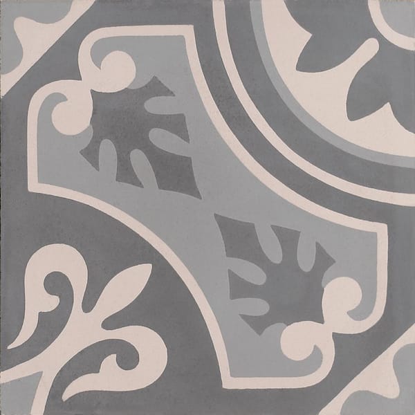 InDesign Cementine Louise 8 in. x 8 in. Ceramic Floor and Wall Tile IN ...