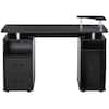HOMCOM 47 in. Black Multi-Function Computer Desk Home Office ...
