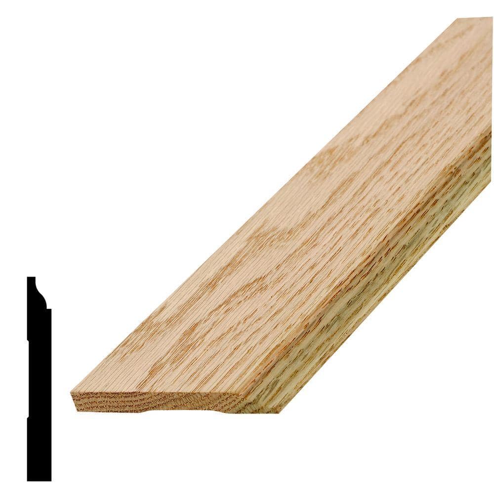 Alexandria Moulding LWM 633 3/8 in. x 3-1/4 in. Oak Wood Baseboard ...