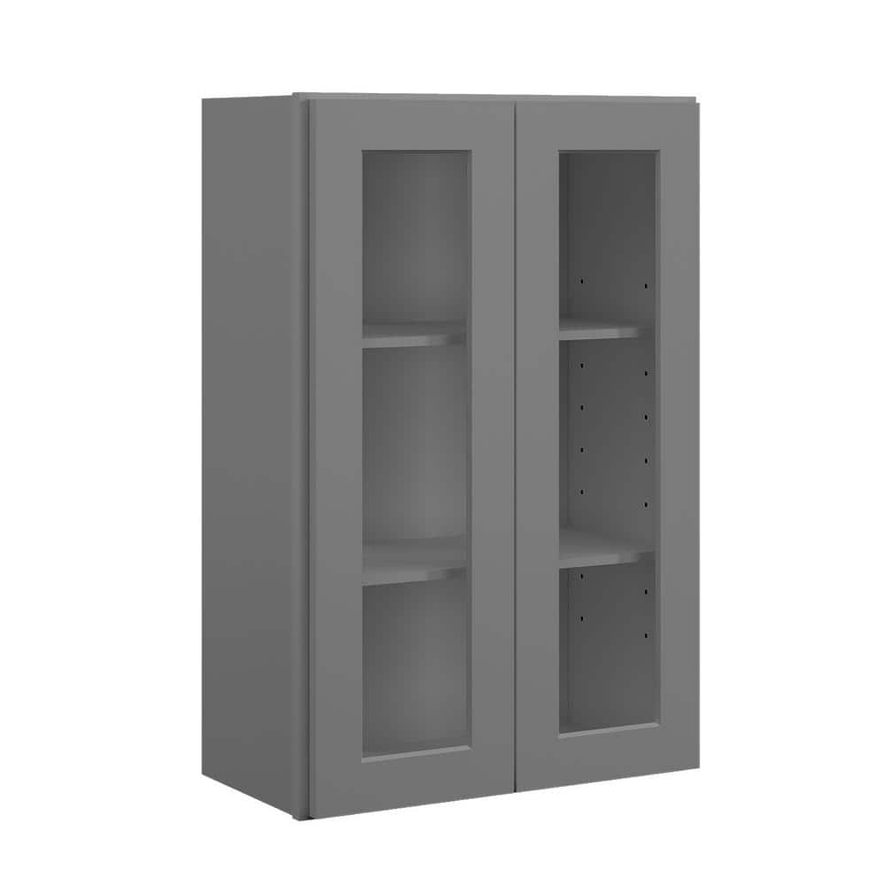 Hausvita 24 in. W x 12 in. D x 36 in. H in Shaker Grey Plywood Ready to ...