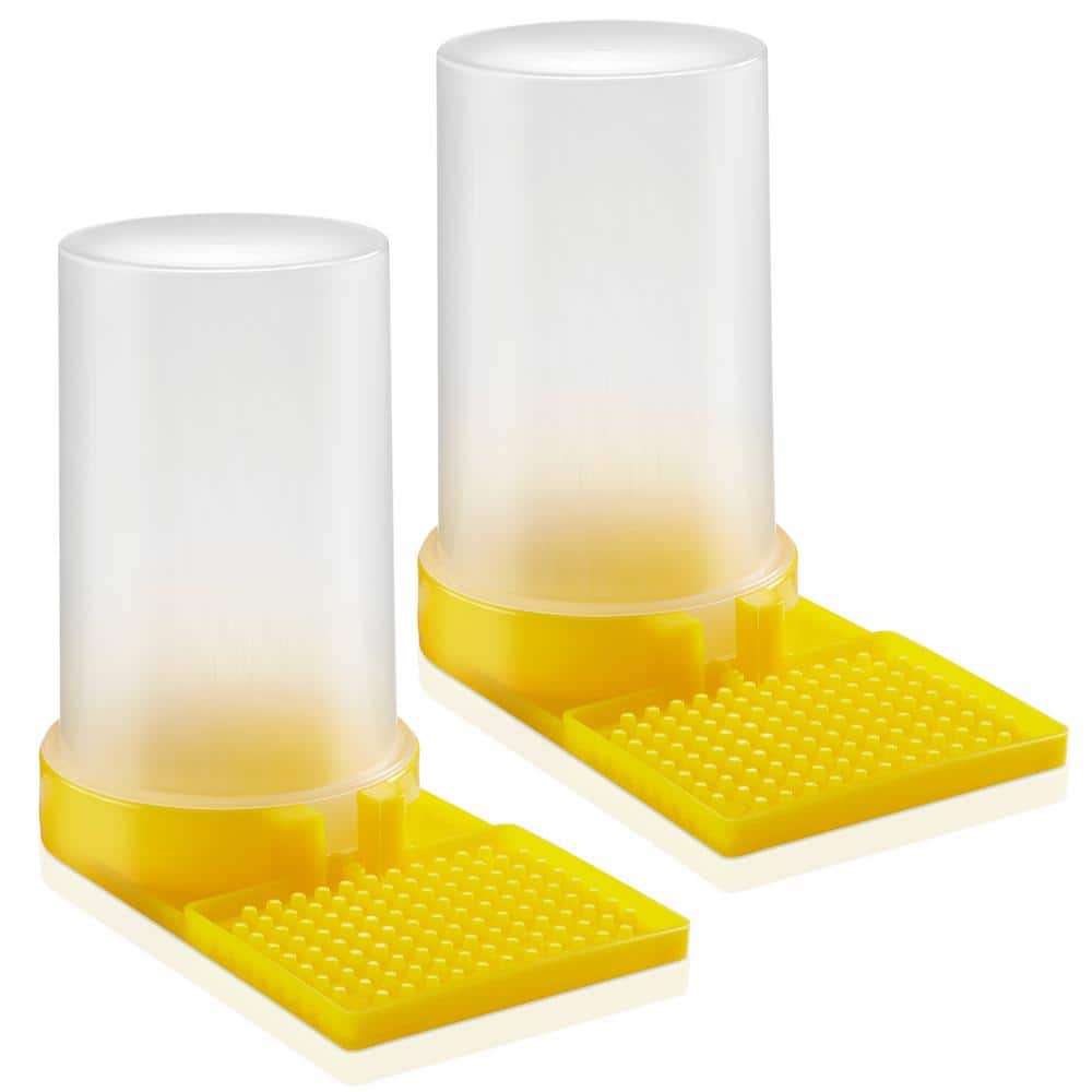 Honey Keeper 6 in. x 3.5 in. Plastic Beehive Water Dispenser (2-Pack ...