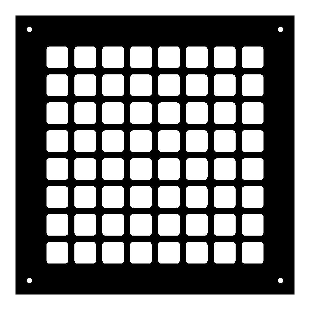 Reggio Registers Square Series 8 in. x 8 in. Steel Grille, Black with ...