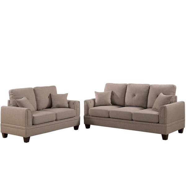 Venetian Worldwide Majella 2-Piece Coffee Sofa Set VENE-F6509 - The ...
