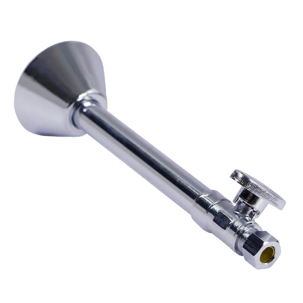 The Plumber's Choice Water Supply Stop Valve with 5 in. Extension Tube ...