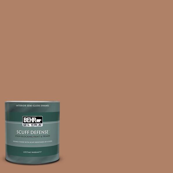 BEHR ULTRA 1 qt. #S210-5 Cider Spice Extra Durable Semi-Gloss Enamel ...