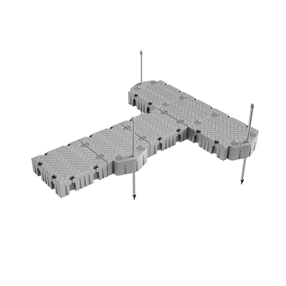 Tommy Docks Flexx 16 ft. T-Shaped Floating Dock Package with Pipe ...