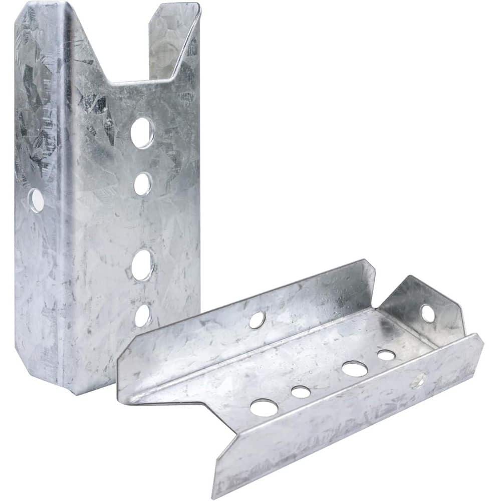Afoxsos 50-Pack Galvanized Steel Deck Railing Brackets for 2 x 4 Wood ...