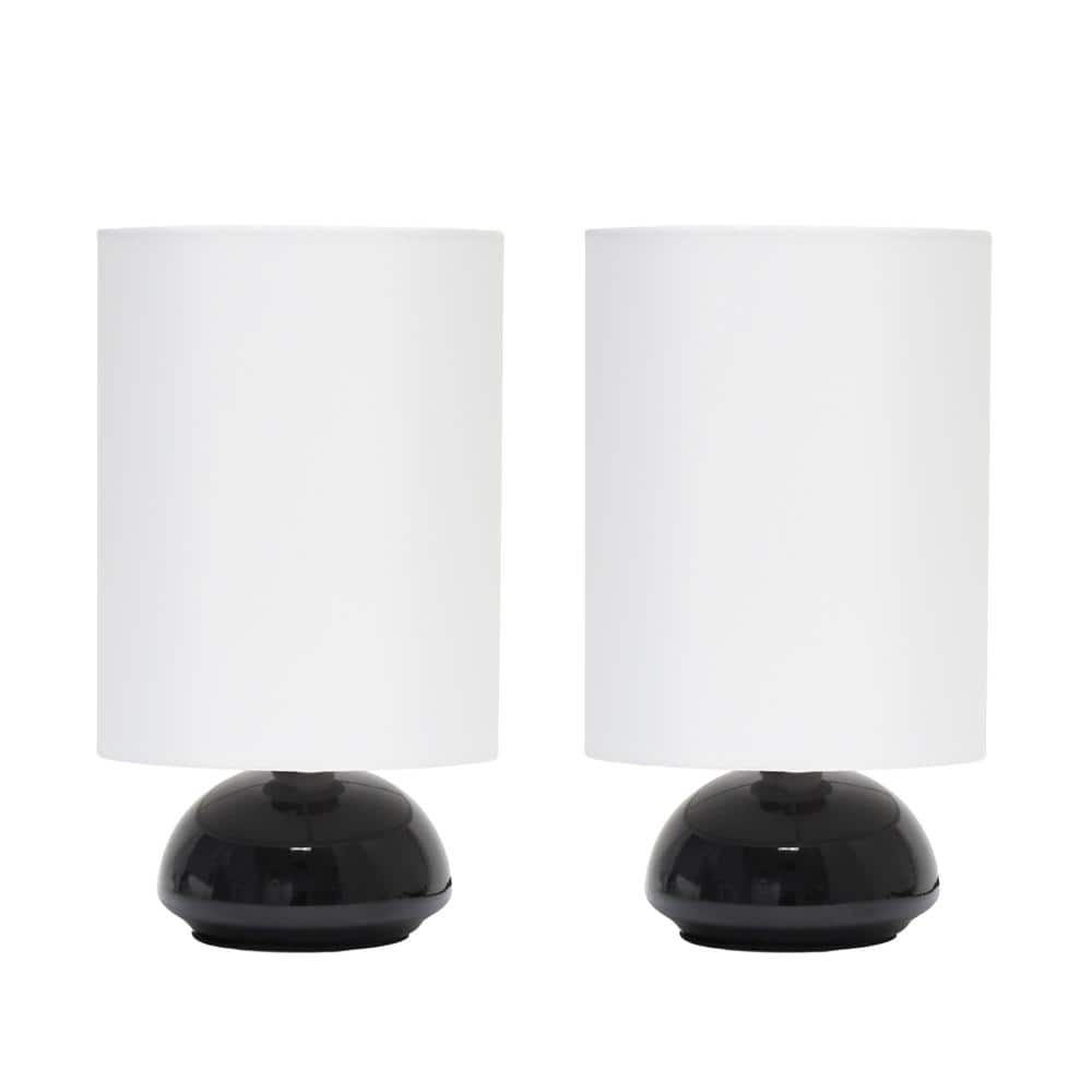 Creekwood home 9 in. Chic Elongated Shade Mini Touch Lamp Duo, for ...