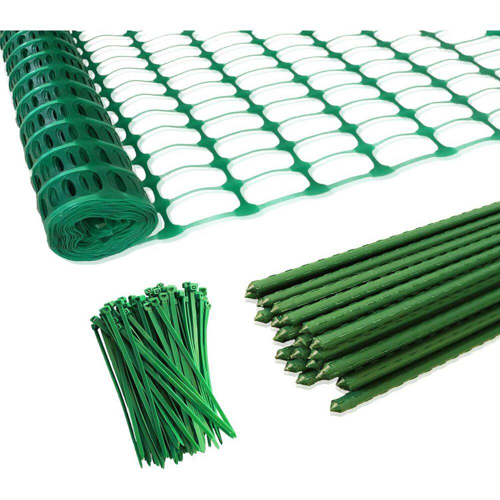Oyezvary 40 in. Green High-Density Plastic Garden Fence, Safety Netting ...