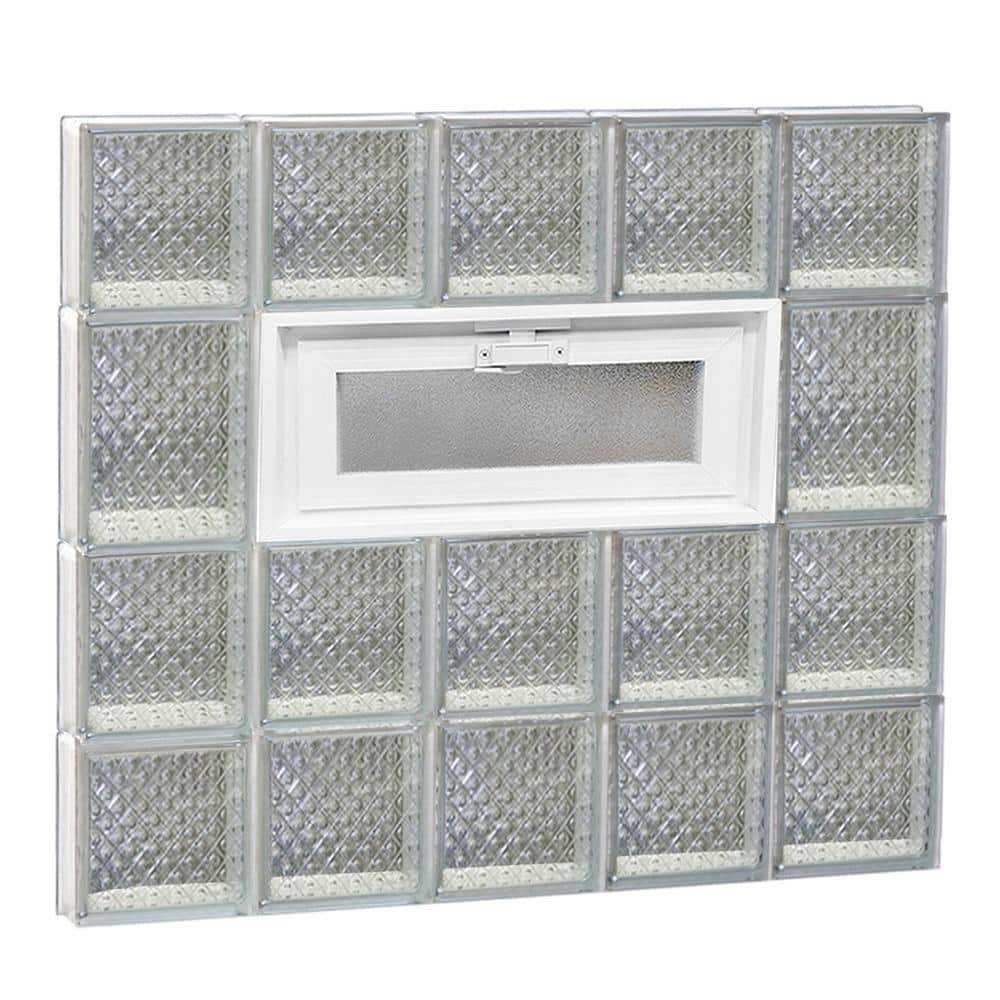 Clearly Secure 28.75 in. x 25 in. x 3.125 in. Frameless Diamond Pattern ...