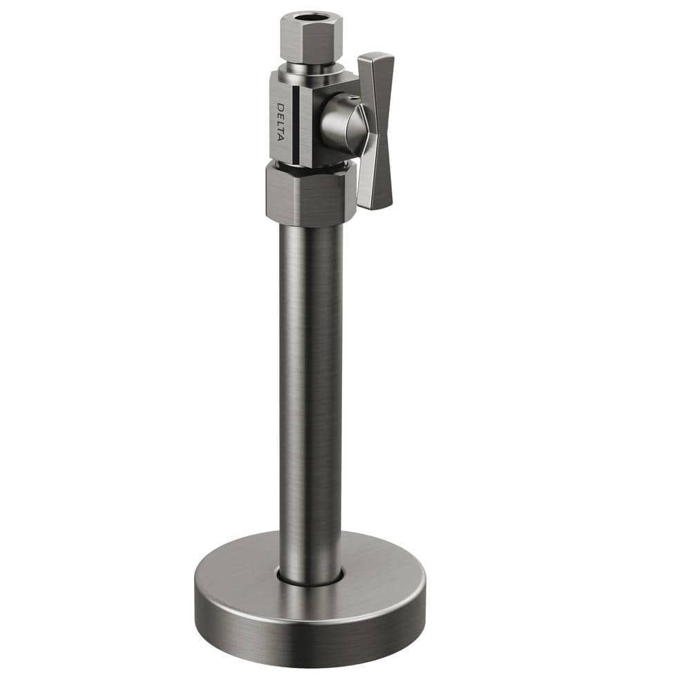 Delta 7.56 in. L Black Stainless Straight Supply Stop Valve DT021203-KS ...