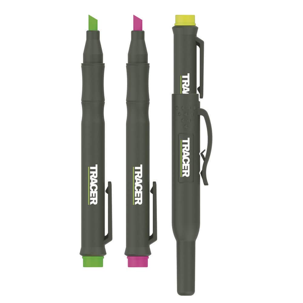TRACER Construction Highlighter Kit (3pc) w/Green, Yellow, and Pink ...