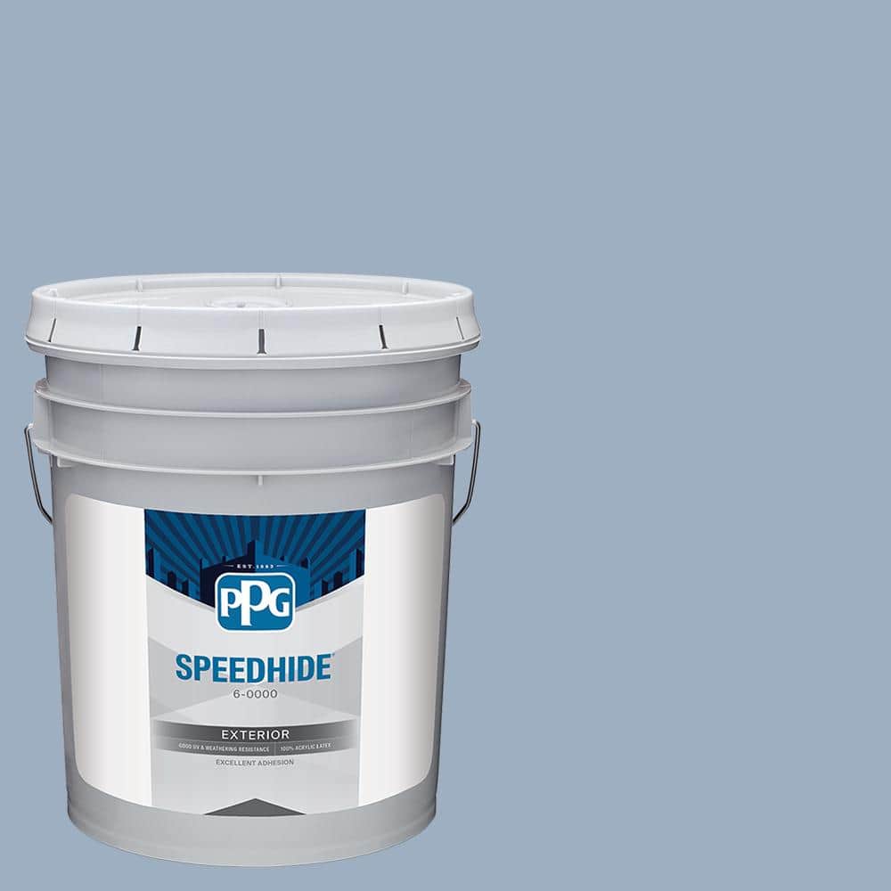 SPEEDHIDE 5 gal. PPG1163-4 Sterling Silver Flat Exterior Paint PPG1163 ...