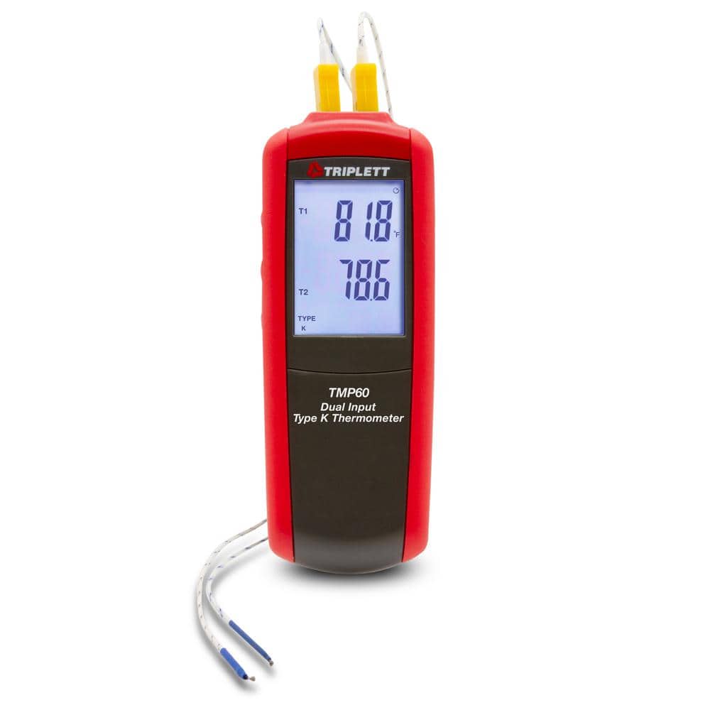 TRIPLETT Dual Input Type K/J Thermometer TMP60 - The Home Depot