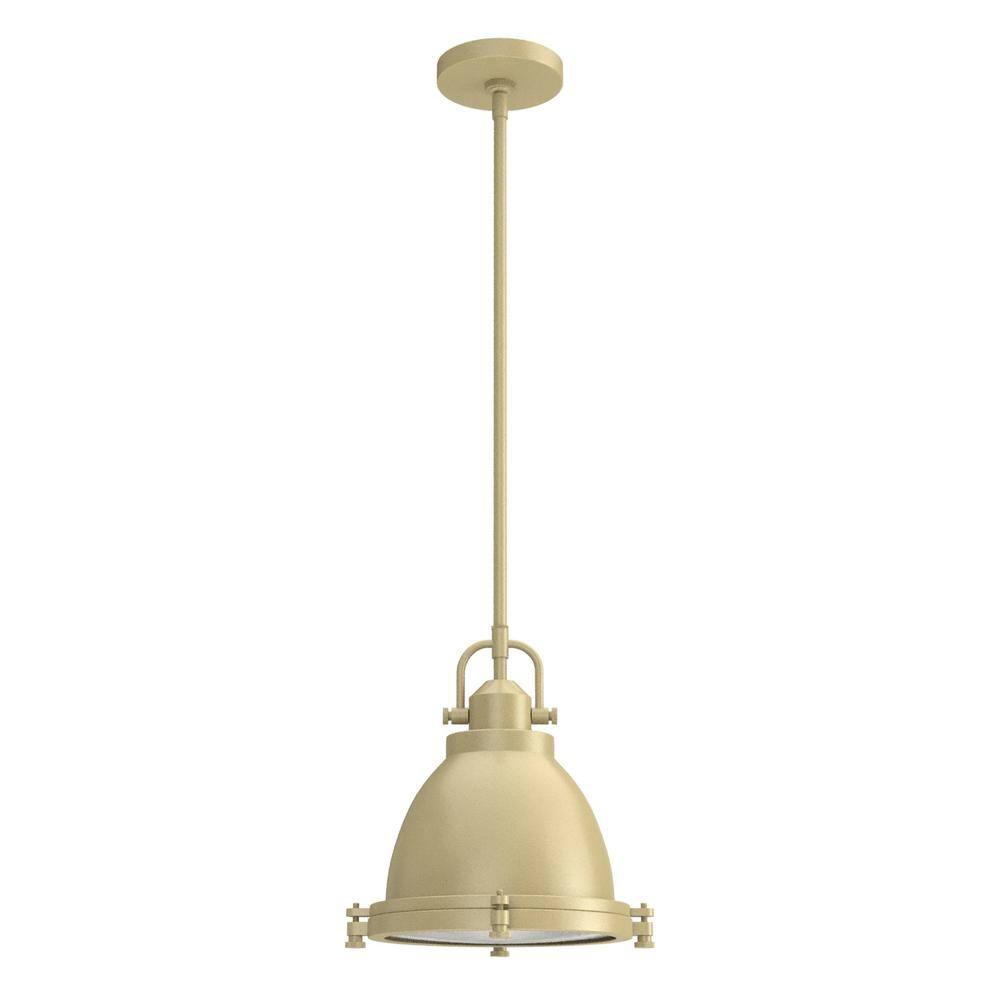 Hunter Bridgemoor 1 Light Modern Gold Brass Pendant with Shade Kitchen ...