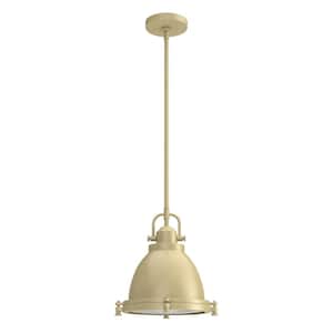 Hunter Bridgemoor 1 Light Modern Gold Brass Pendant with Shade Kitchen ...