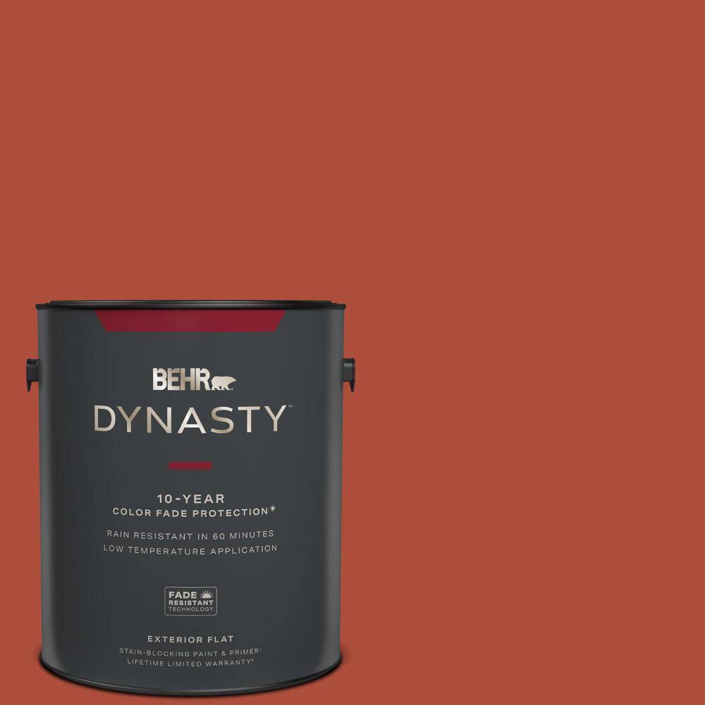 BEHR DYNASTY 1 gal. #MQ4-35 Torch Red Flat Exterior Stain-Blocking ...
