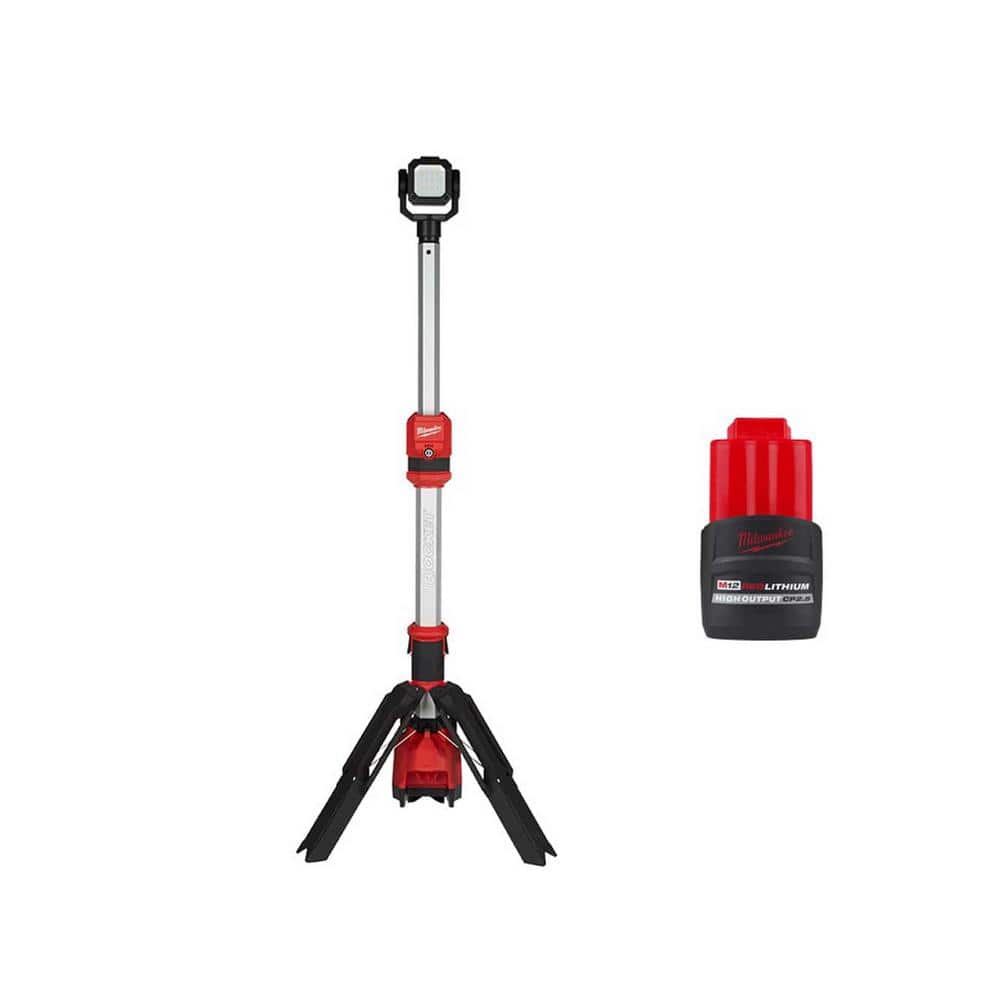 Milwaukee M12 12V Lithium-Ion Cordless 1400 Lumen ROCKET LED Stand Work ...