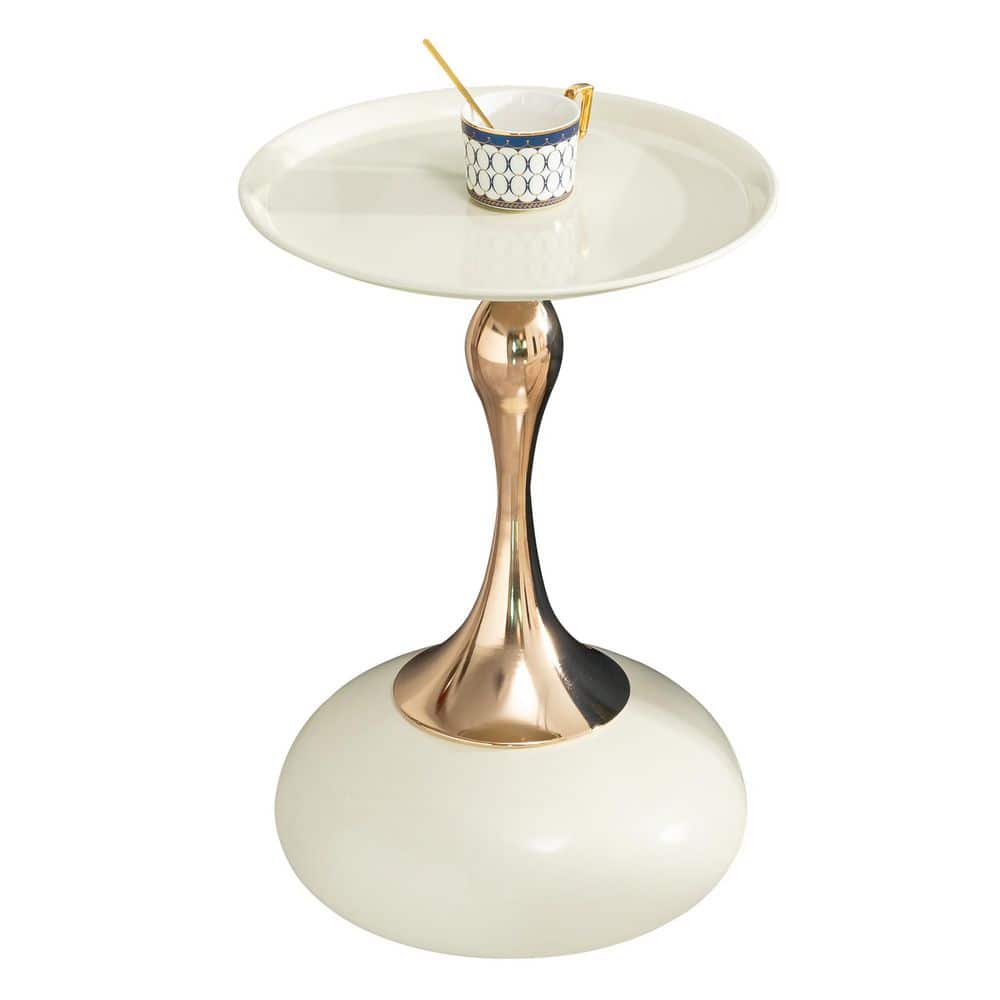 maocao hoom Small Round Side Table for Small Space, Cocktail Table ...