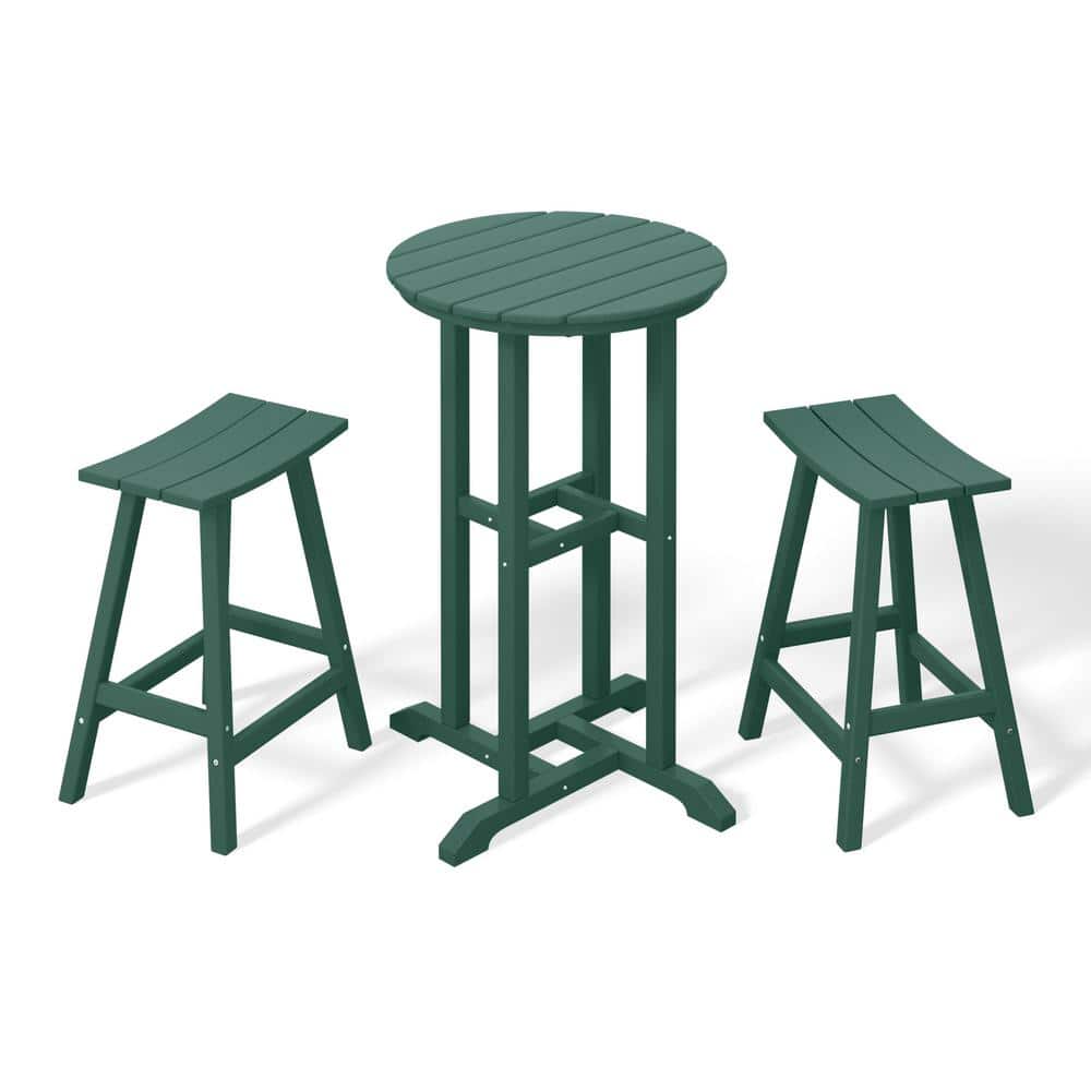 WESTIN OUTDOOR Laguna 3-Piece HDPE Weather Resistant Counter Height ...