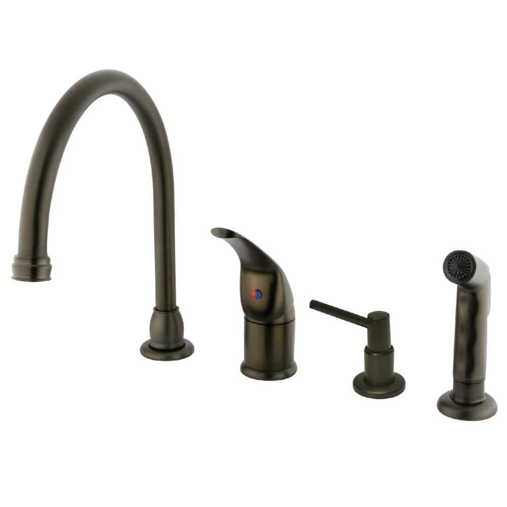 Kingston Brass Chatham Single-Handle Standard Kitchen Faucet in Oil ...