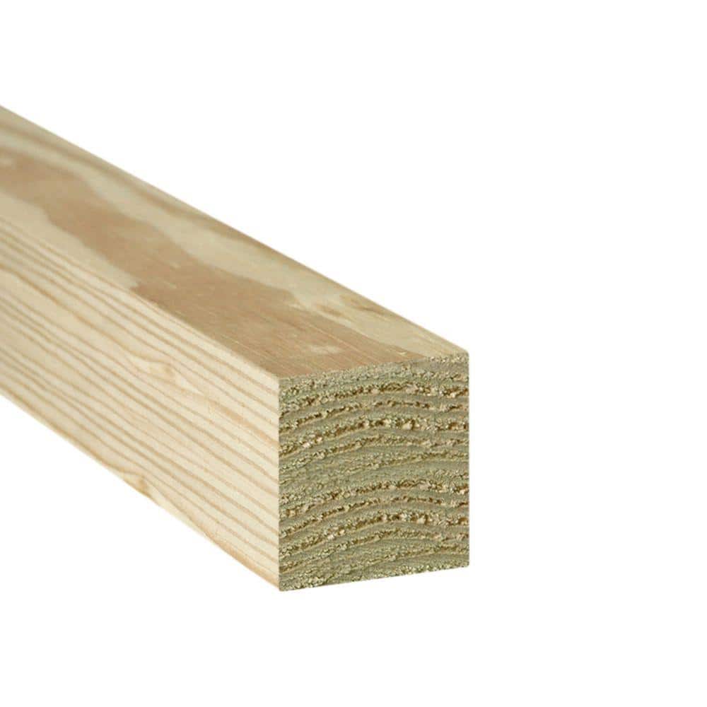 4 in. x 4 in. x 12 ft. #2 Ground Contact Pressure-Treated Timber 185119 ...
