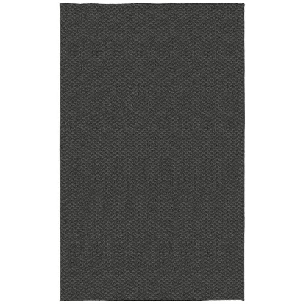 Garland Rug Medallion Cinder Gray 3 ft. x 5 ft. Casual Tufted Solid ...