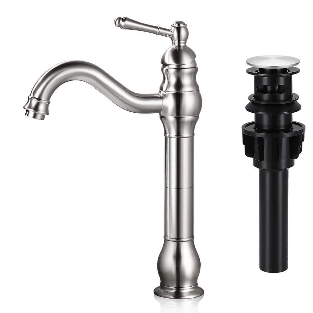 AKLFGN Single Hole Single Handle Waterfall Vessel Sink Faucet with Pop ...
