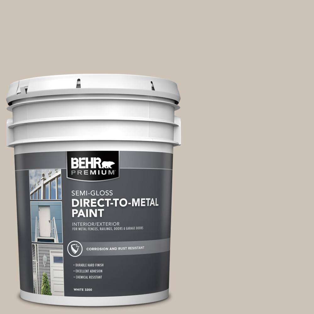 BEHR PREMIUM 5 gal. #720C-3 Wheat Bread Semi-Gloss Direct to Metal ...