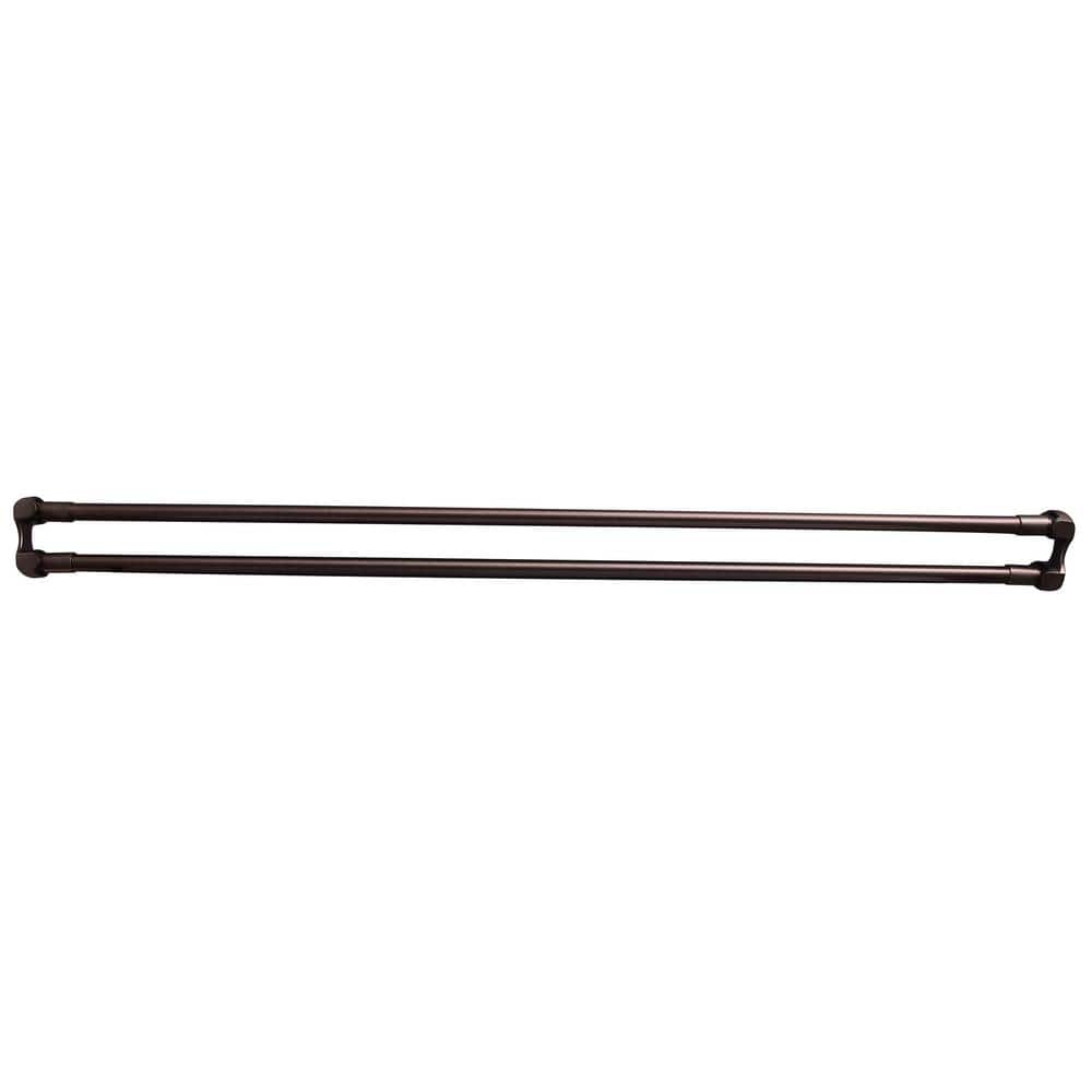 Barclay Products 60 in. Brass Straight Double Shower Rod in Oil Rubbed ...